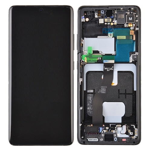 Samsung Galaxy S21 Ultra LCD Screen Frame Assembly (Black) Aftermarket ...